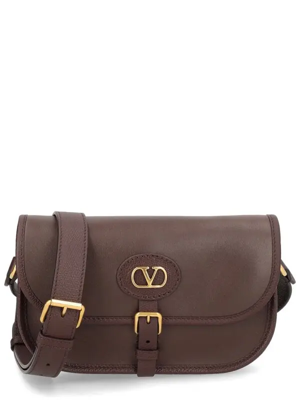 Valentino Garavani Antibes Leather Shoulder Bag - Brown