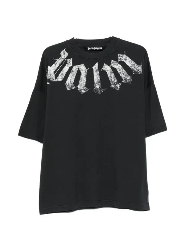 Palm Angels Logo Cototn T-shirt - Multicolor