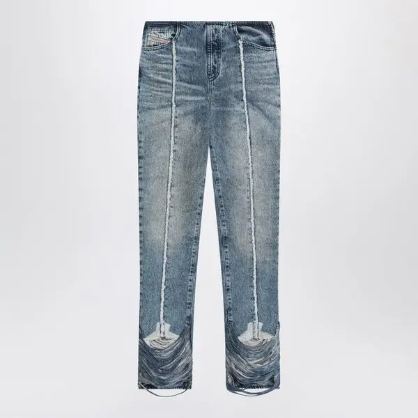 DIESEL® Bootcut Jeans D-ginna Washed Effect - Blue