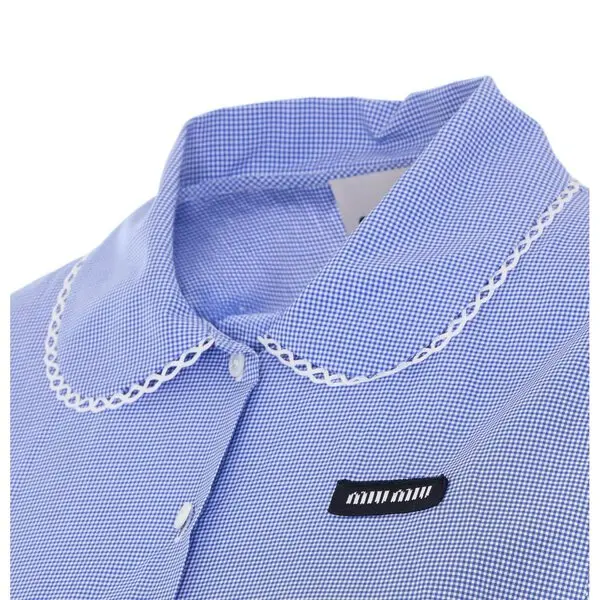 Miu Miu Logo Mini Dress - Blue