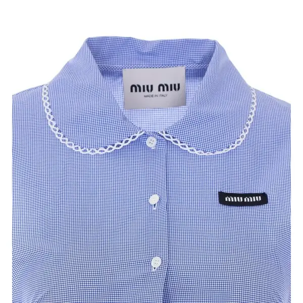 Miu Miu Logo Mini Dress - Blue