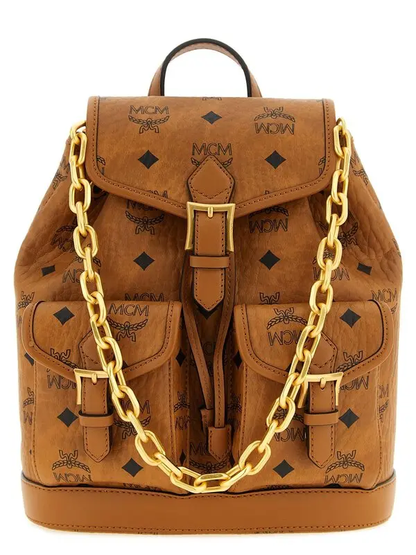 Mcm Aren Mini Backpack - Brown