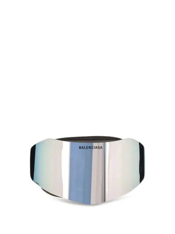 Balenciaga Mirrored Ski Mask Sunglasses - Silver