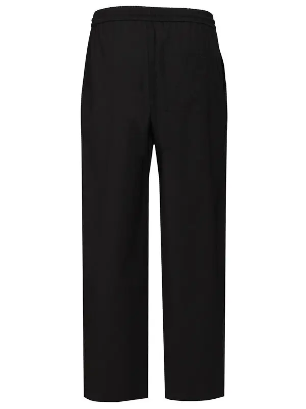 Loewe Tailored Wool Drawstring Trousers - Black