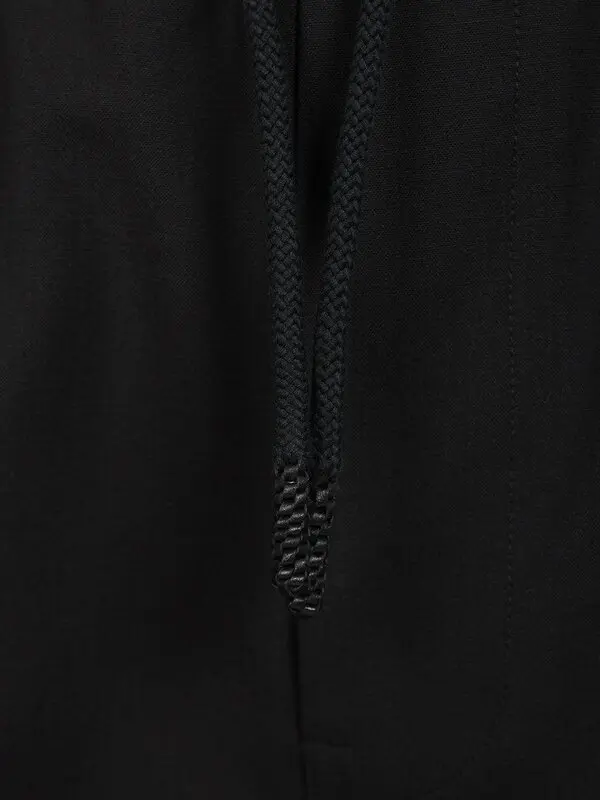 Loewe Tailored Wool Drawstring Trousers - Black