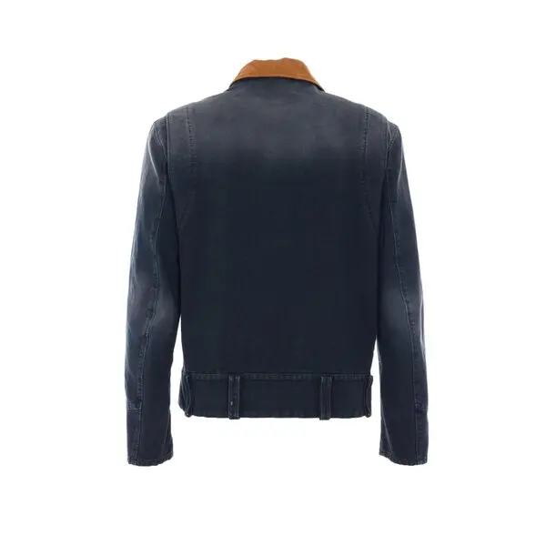 Marni Canvas Jacket With Contrasting Collar And Logo