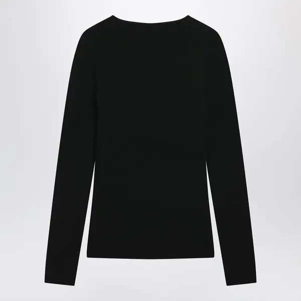 TOTEME Wool-blend Knit Top - Black