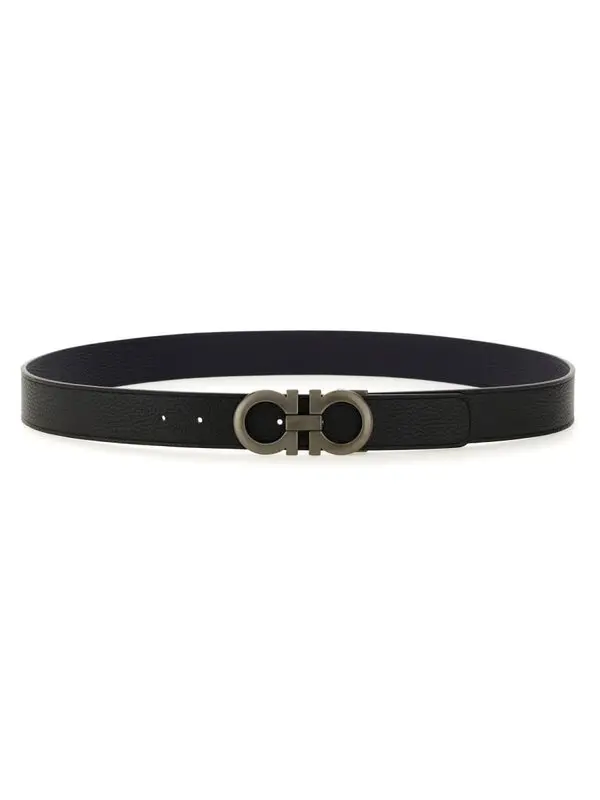 FERRAGAMO Belt With Hooks - Black