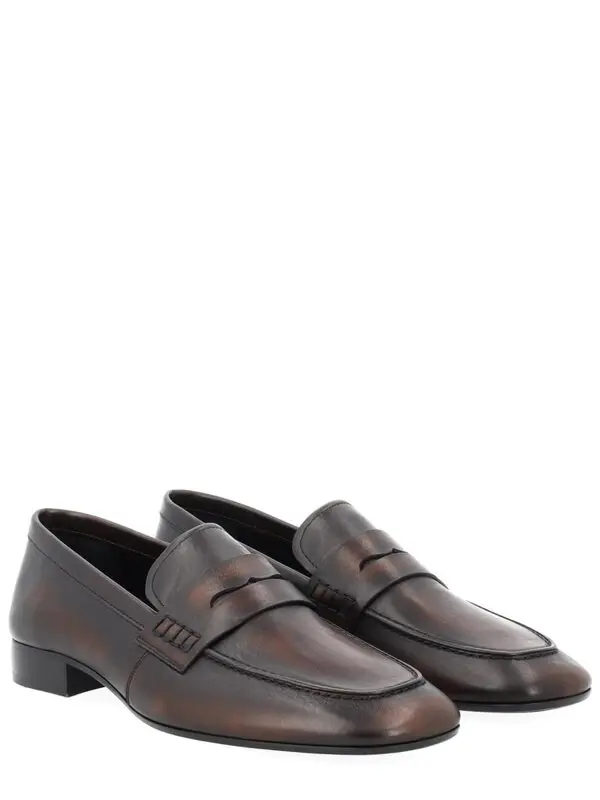 Dries Van Noten Leather Loafer - Brown