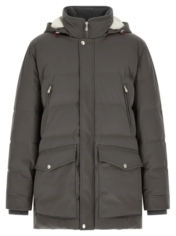 Brunello Cucinelli Quilted Parka - Gray