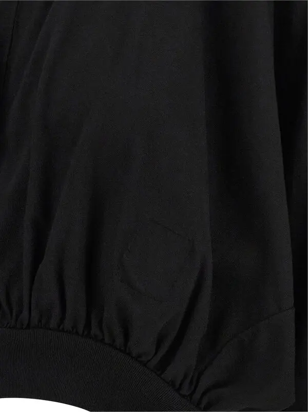 Rick Owens Cropped Hooded Top - Black