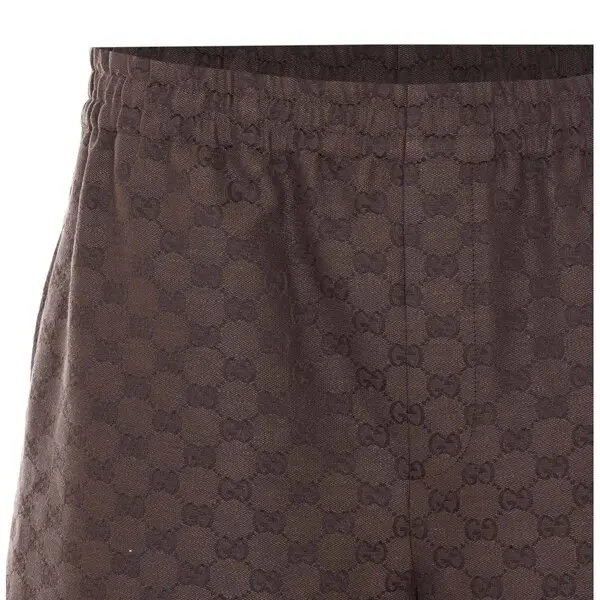 Gucci Gg Canvas Linen Blend Shorts