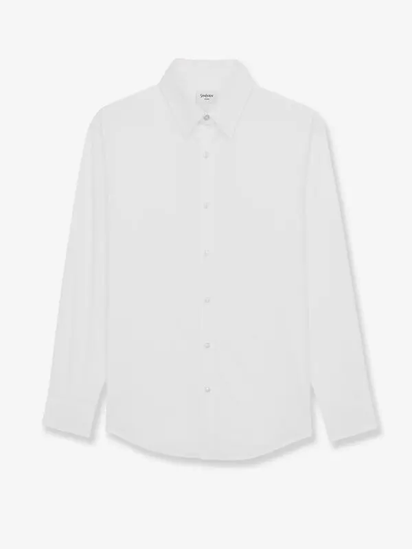 Saint Laurent Cassandre Stretch Cotton Shirt
