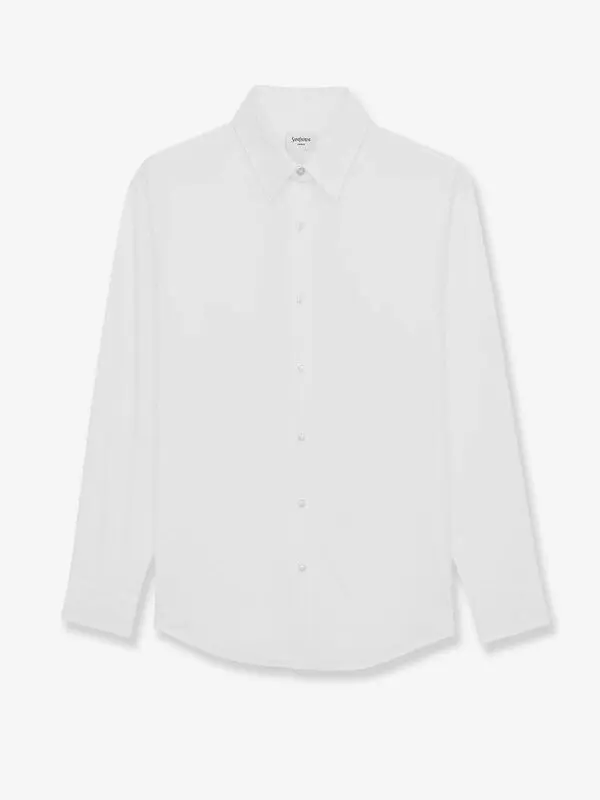 Saint Laurent Cassandre Stretch Cotton Shirt - Multicolor