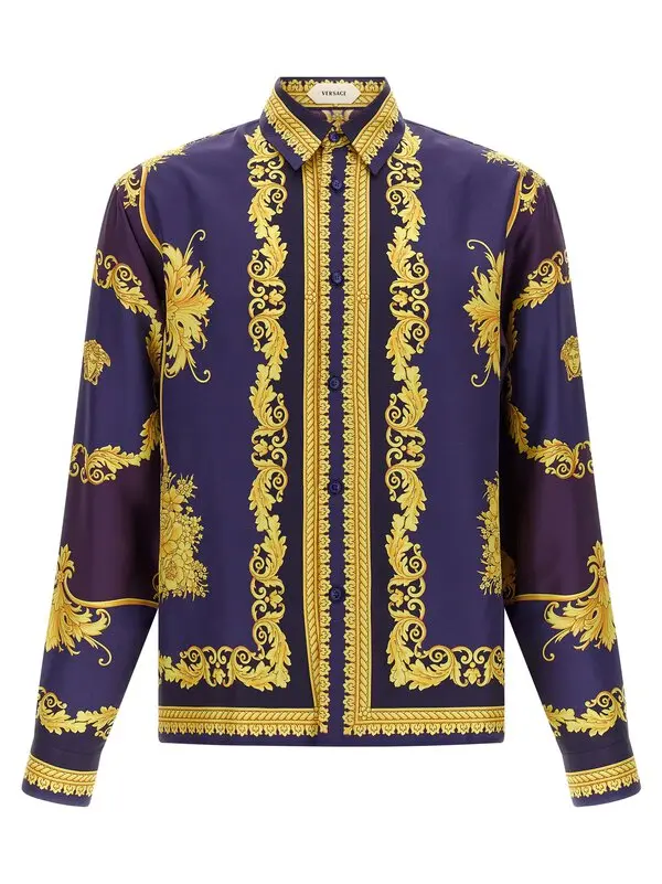 Versace New Barocco' Twill Shirt - Multicolor