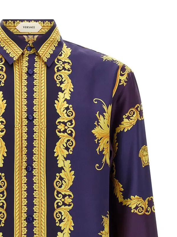 Versace New Barocco' Twill Shirt - Multicolor