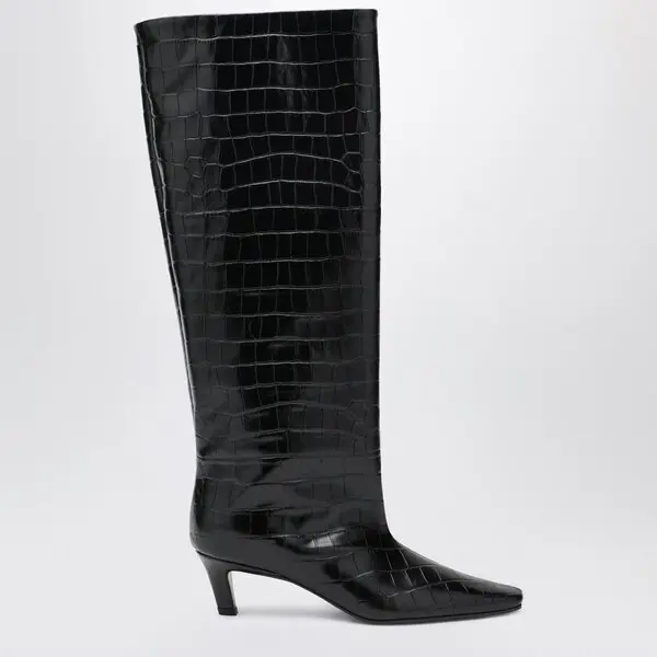 TOTEME Croc-embossed Leather Boots