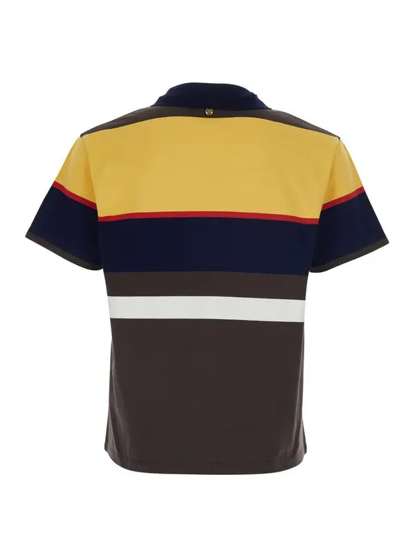 Versace Strips' T-shirt With Colorful Details For