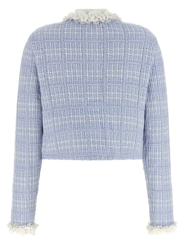 SELF-PORTRAIT Check Knit Jacket