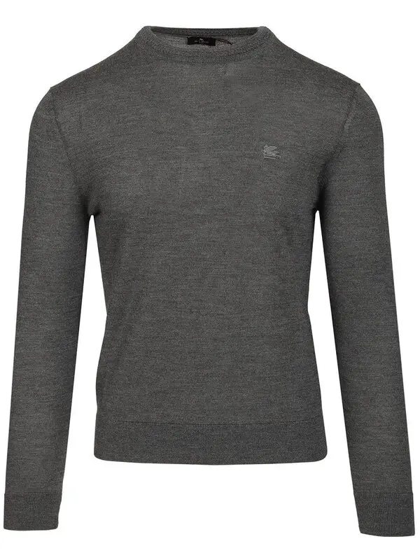 Etro Wool And Silk Sweater - Gray