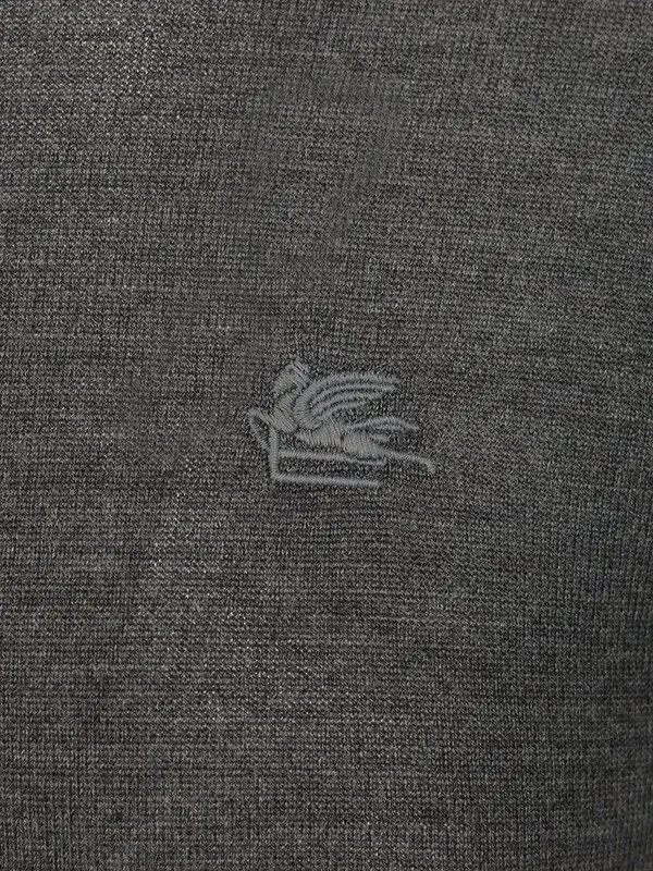 Etro Wool And Silk Sweater - Gray