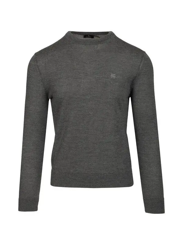 Etro Wool And Silk Sweater - Gray