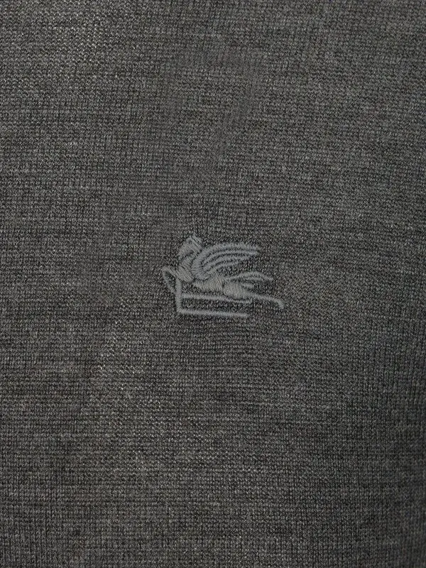 Etro Wool And Silk Sweater - Gray