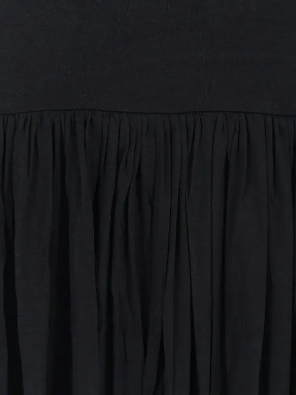 TOTEME Soft Gathered Viscose Dress - Black