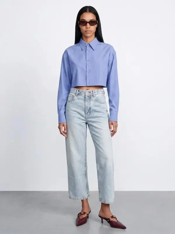 Balenciaga Cropped Wool Shirt