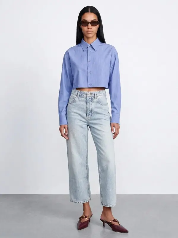 Balenciaga Cropped Wool Shirt