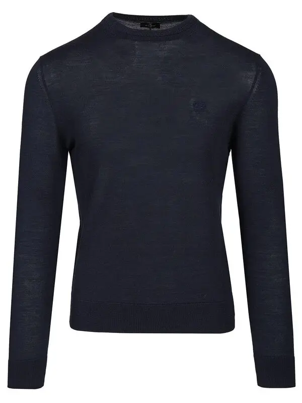 Etro Wool And Silk Sweater - Blue