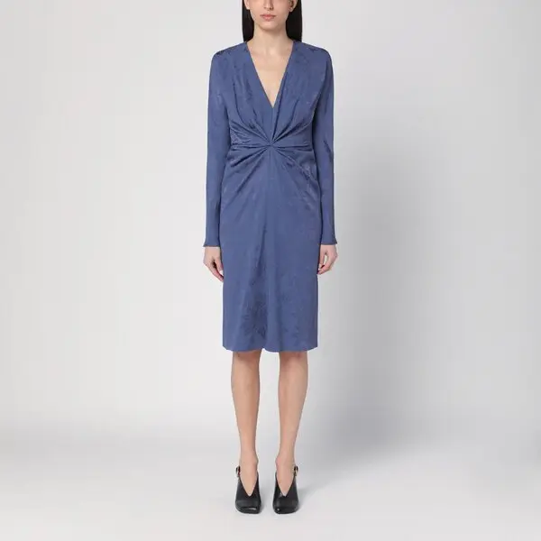 Etro Jacquard-effect Dress In Cornflower - Blue