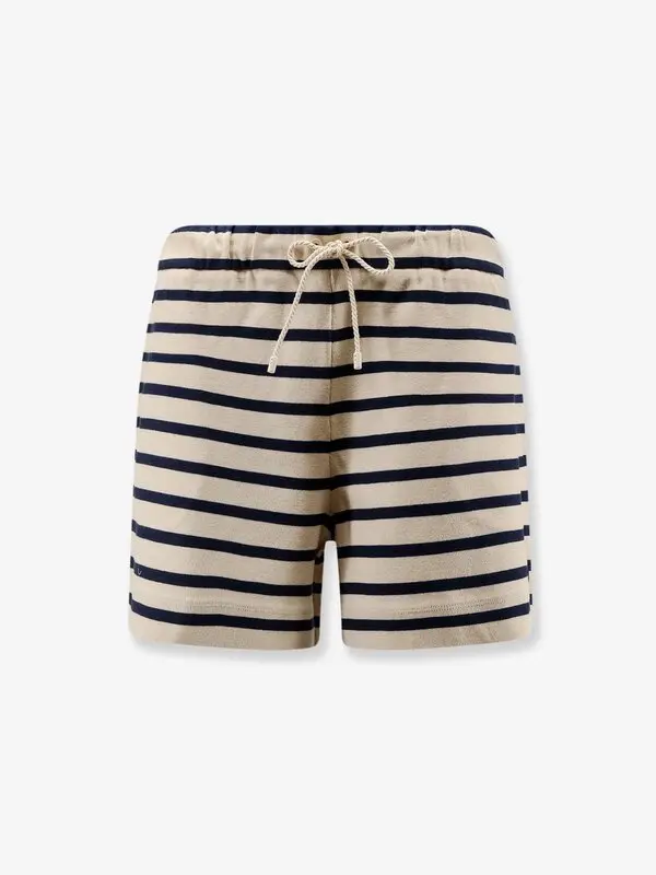 Moncler Cotton Shorts With Striped Pattern - Multicolor