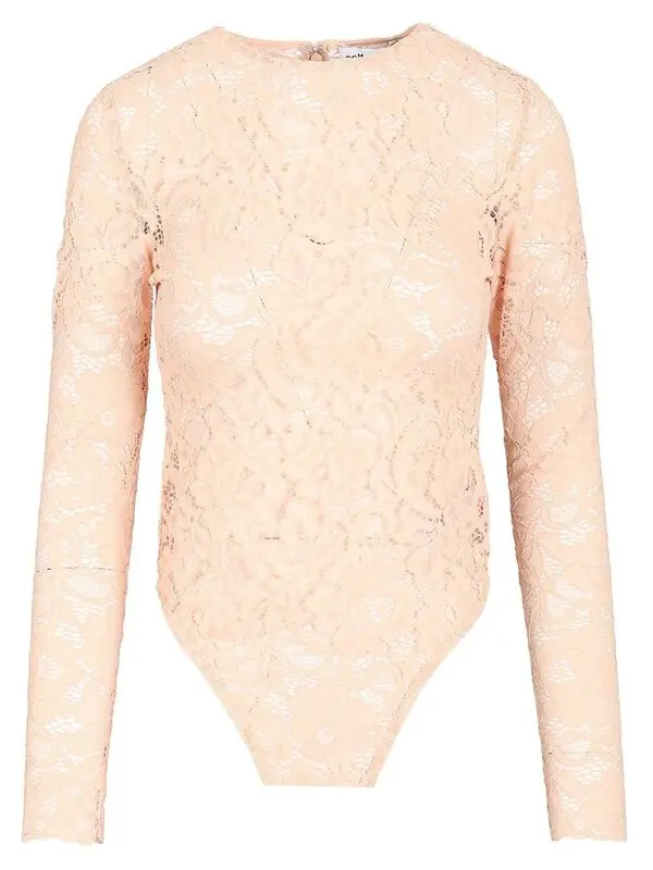 SELF-PORTRAIT Lace Bodysuit - Cream