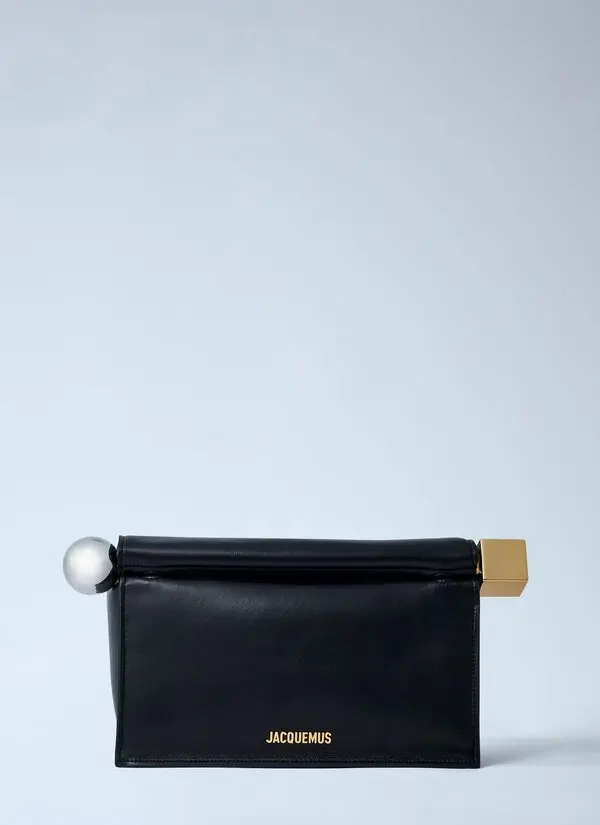 Jacquemus La Pochette Rond Carré Clutch - Black