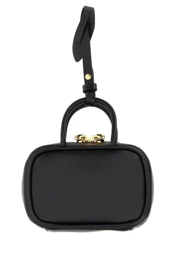 Miu Miu Leather Beau Keyring Necessaire - Black