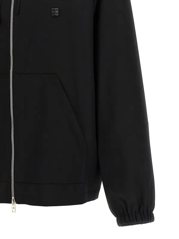 Givenchy Virgin Wool Zip-up Hoodie - Black
