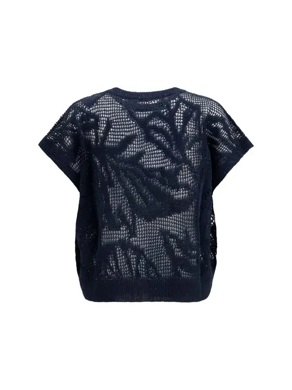 Brunello Cucinelli Dazzling Water Lillies T-shirt - Blue