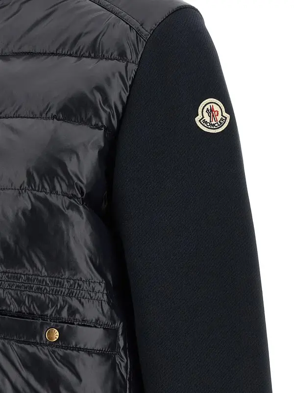 Moncler Two-material Padded Cardigan