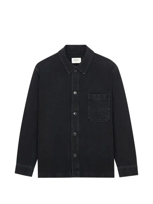Saint Laurent Denim Cotton Overshirt - Multicolor