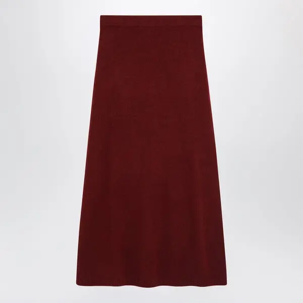 Max Mara Raspberry Skirt In Stretch Cashmere Knit - Red