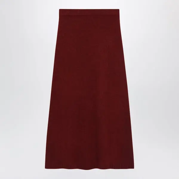 Max Mara Raspberry Skirt In Stretch Cashmere Knit