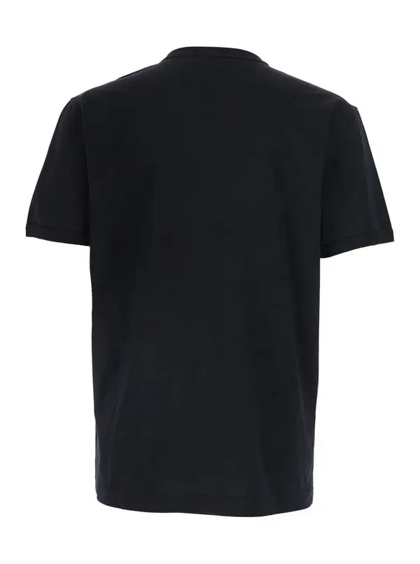 Dolce & Gabbana Crew Neck T-shirt With Logo On The Front In Cotton For