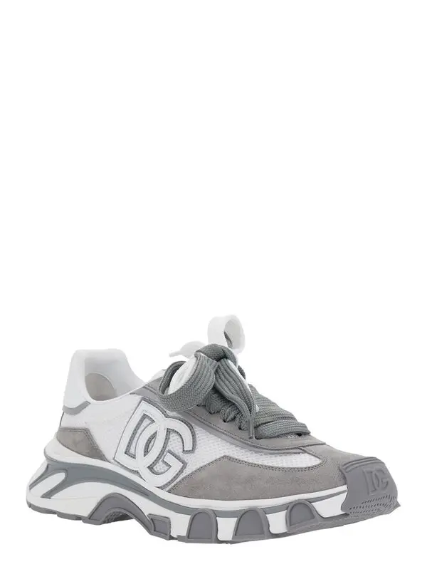 Dolce & Gabbana Leather Low Top Sneakers - Gray