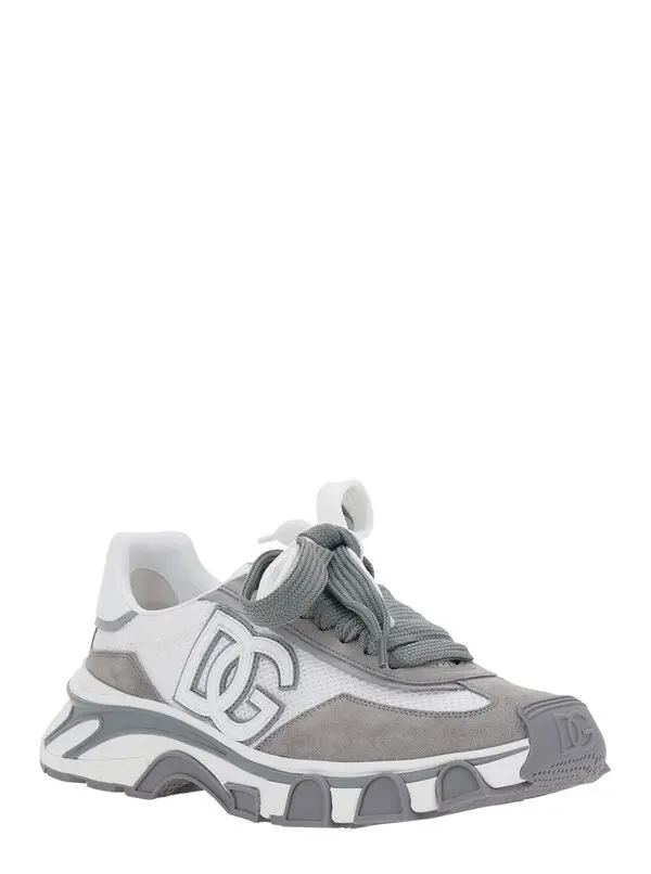 Dolce & Gabbana Leather Low Top Sneakers - Gray