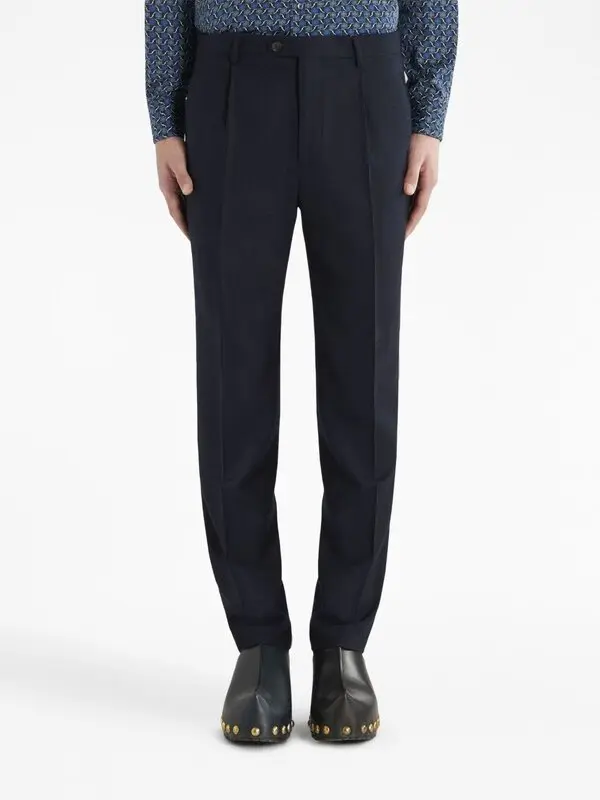 Etro Trousers In Stretch Wool