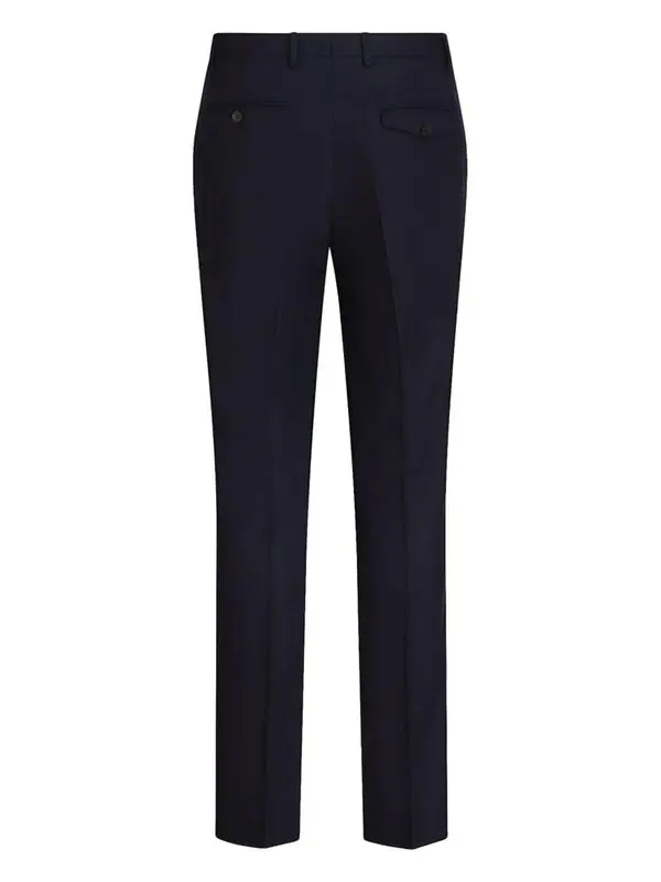 Etro Stretch Wool Pleated Trousers