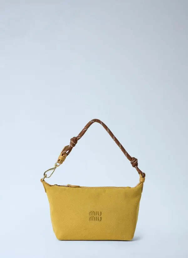 Miu Miu Gabardine Pouch - Yellow