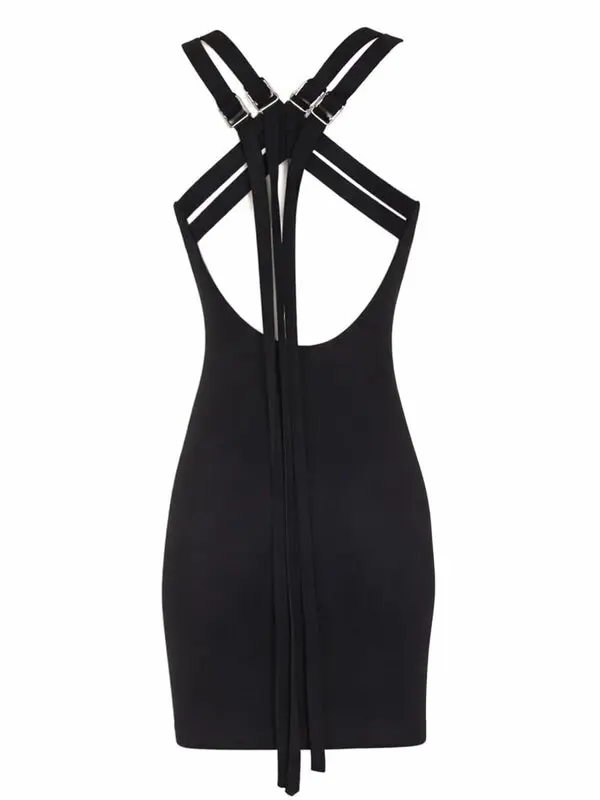 Attico Viscose Blend Mini Dress - Black