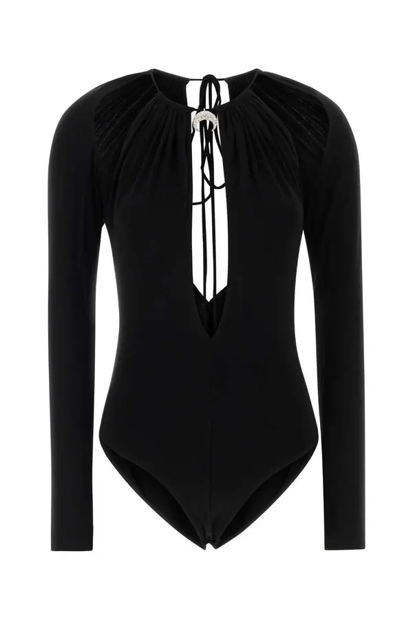 MARINE SERRE Stretch Viscose Bodysuit